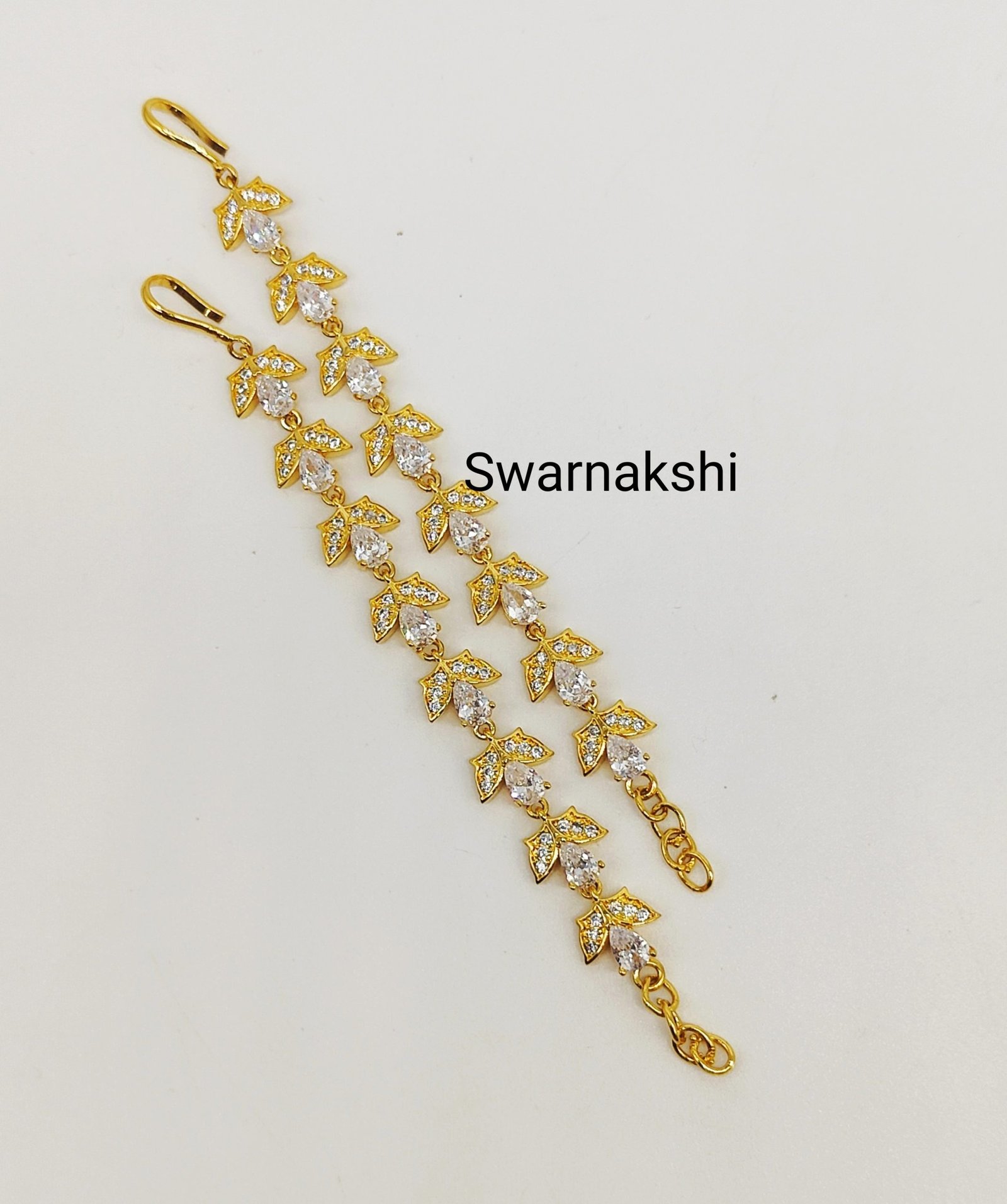 CZ matilu models with leaf design – Swarnakshi Jewels