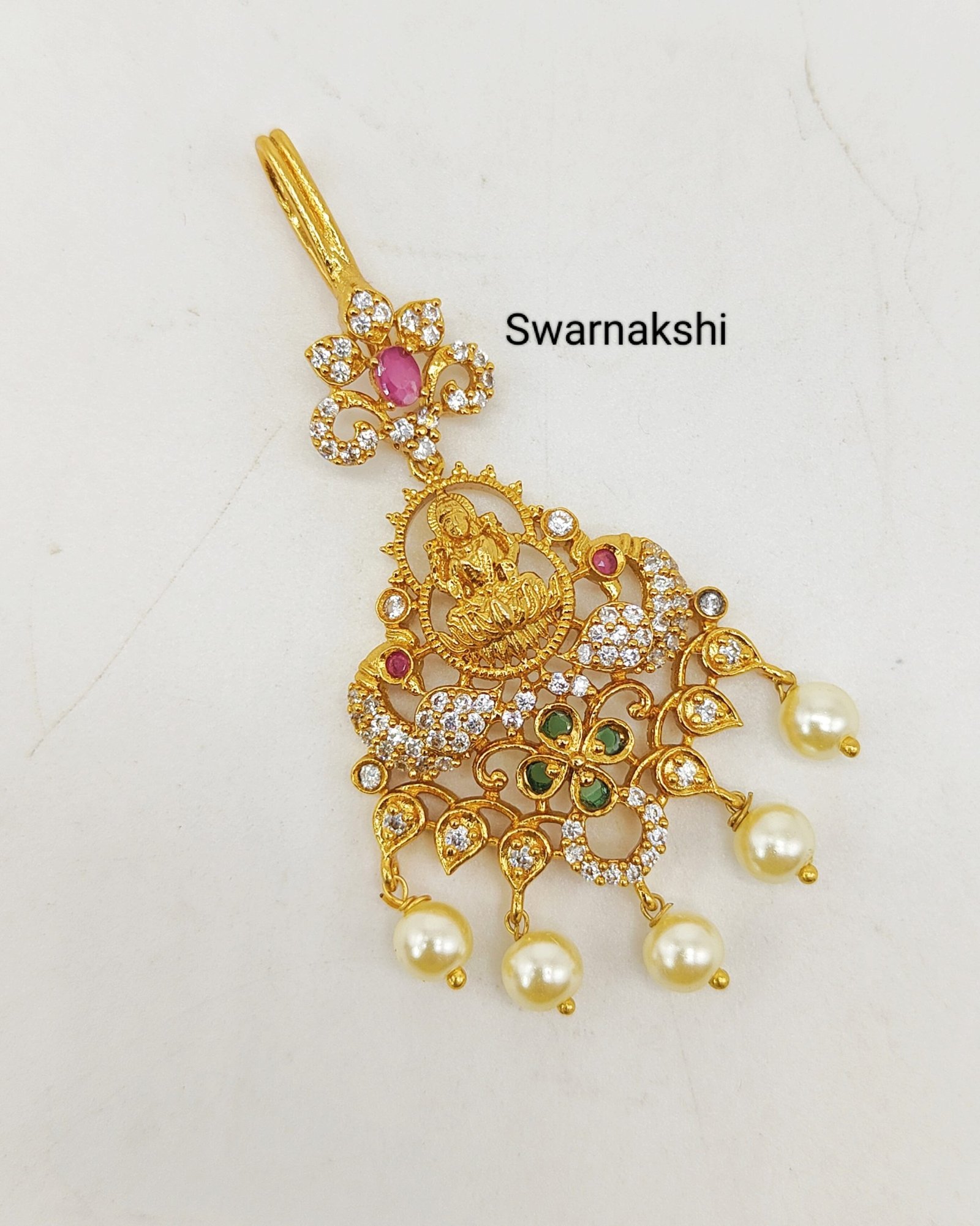 Lakshmi new model papidi billa designs multi color stones - Swarnakshi ...