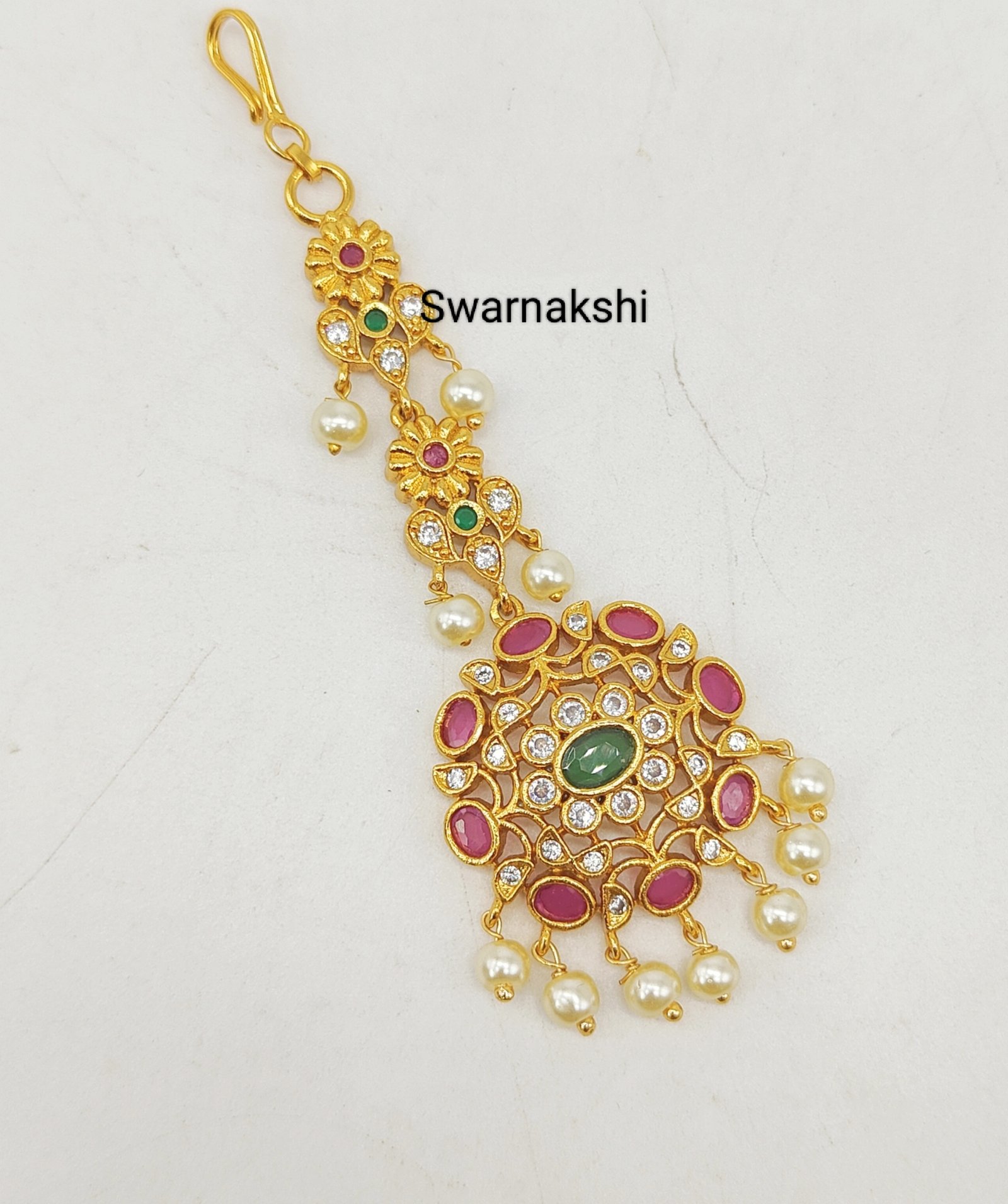 Maang tikka design for girls Floral model buy online – Swarnakshi Jewels